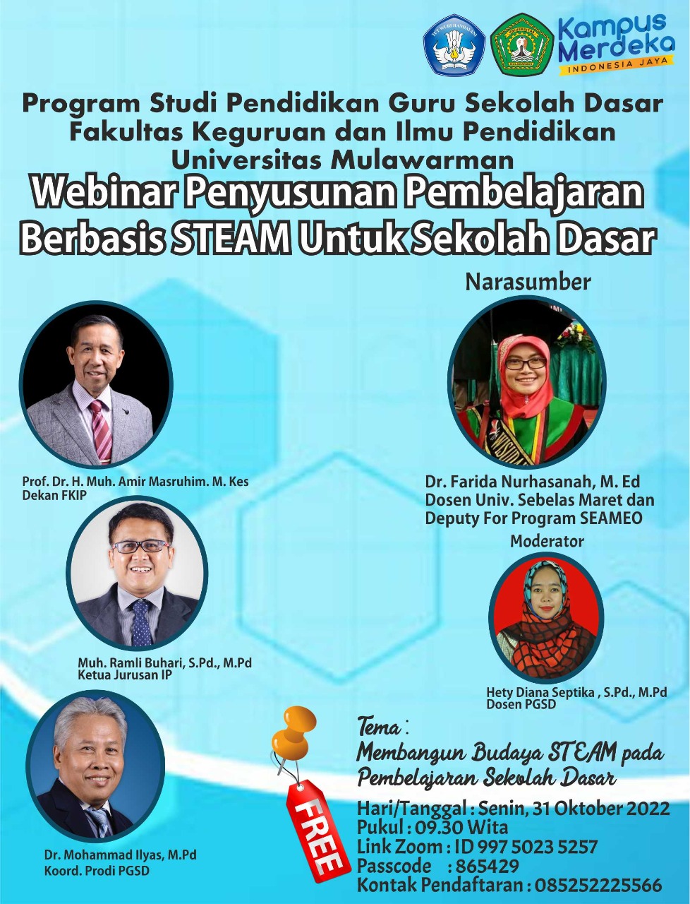 WEBINAR PENYUSUNAN PEMBELAJARAN BERBASIS STEAM UNTUK SEKOLAH DASAR ...